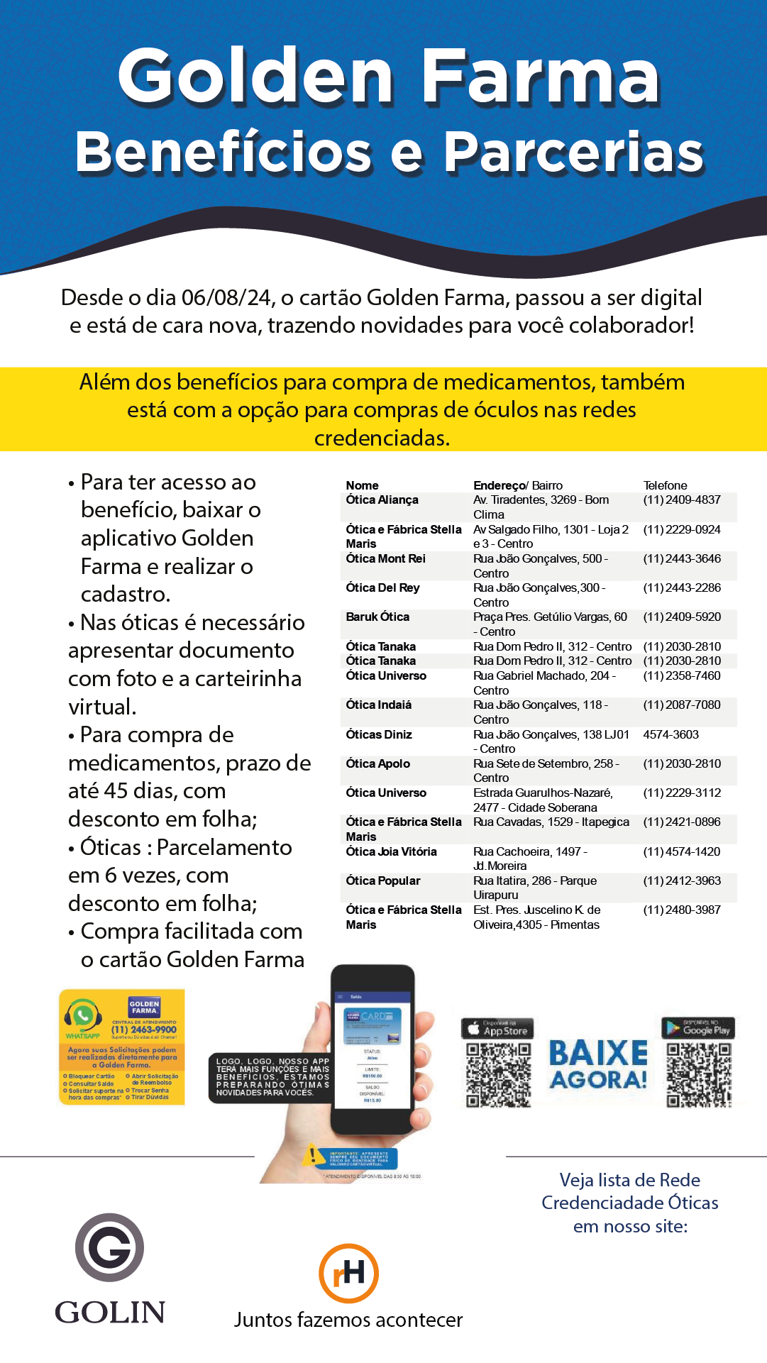 Golden Farma - Parcerias e benefícios - Óticas - Blog do Colaborador Golin